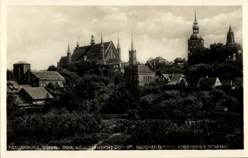 Ak Frombork Frauenburg Ostpreußen, Dom, Glockenturm, Kopernikus ...