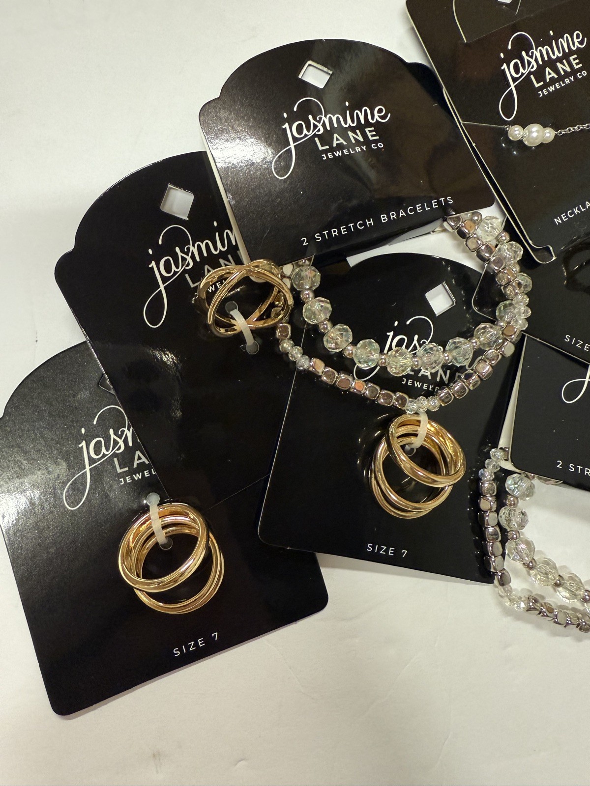 Bulk lot wholesale job lot jewelry 75 pieces necklace bracelets rings ...
