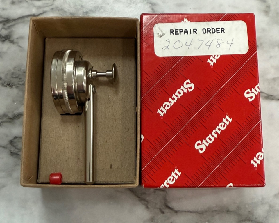 Vintage Starrett No. 196 Dial Indicator & Box ~ Minty Ex. Condition ...