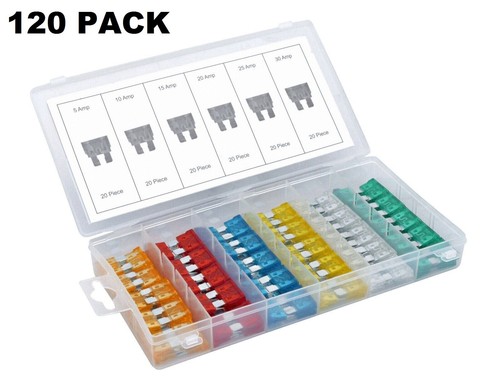 Mercedes-Benz 120 MIXED BLADE FUSES ASSORTED 5 - 30A CAR VAN TRUCK BOAT ...