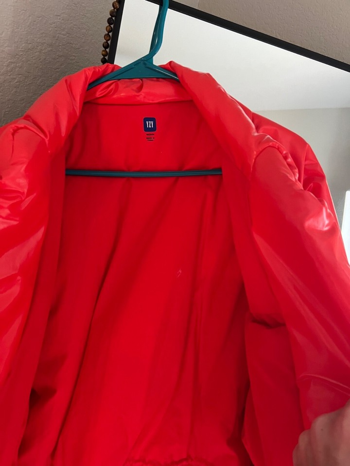 YEEZY GAP YZY Round Heavy Jacket M Red Hi Shine Puffer | eBay
