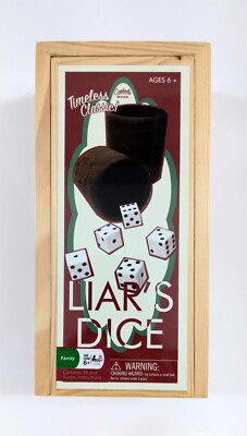 Cardinal Games Liars Dice In Wood Box Retro Game Brand New and Sealed ...