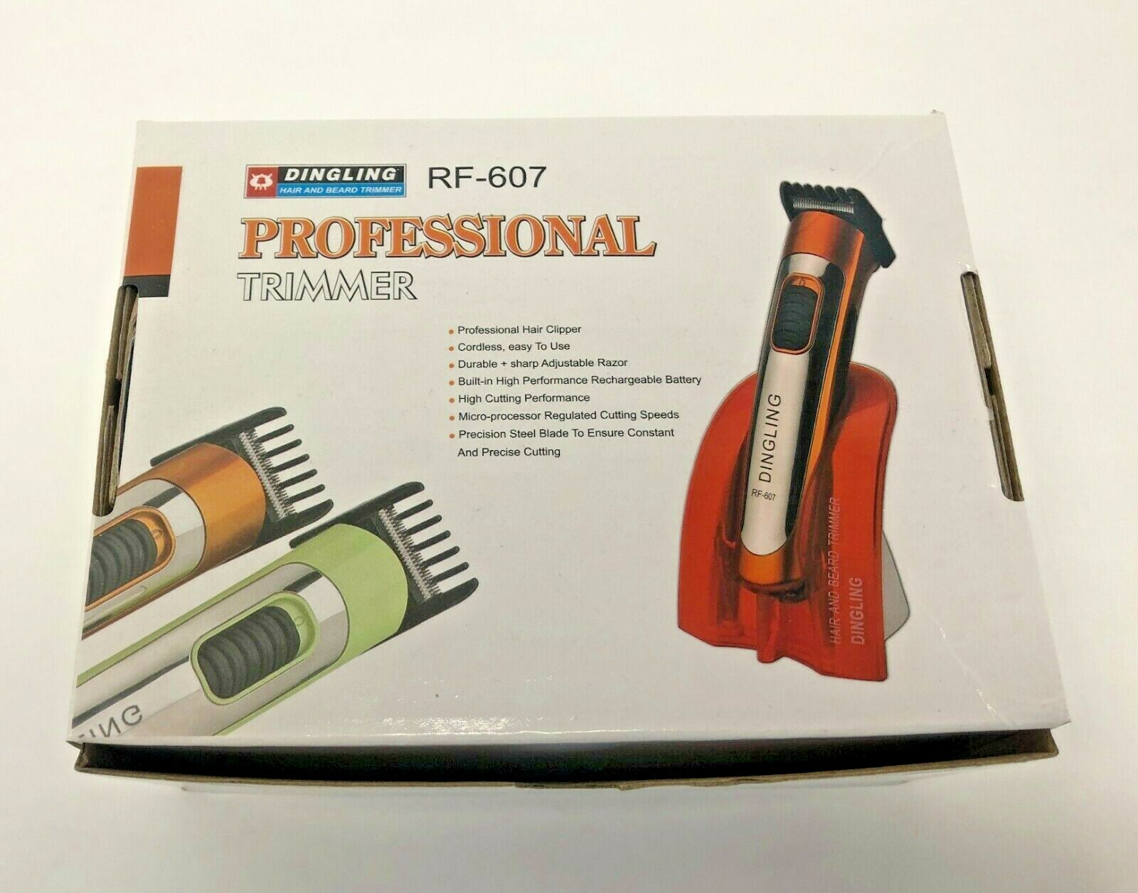 DingLing RF-607 Professional Cordless Beard Trimmer Razor Grooming ...