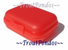 Tupperware Packables Hinged Container Trinket Box Oyster Watermelon Red ...