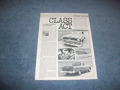 1956 Chevy Custom El Camino Article "Class Act" ---From 1984--- Wagon ...
