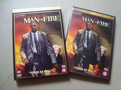 MAN ON FIRE DVD slipcase box BLU-RAY Denzel Washington Dakota Fanning ...