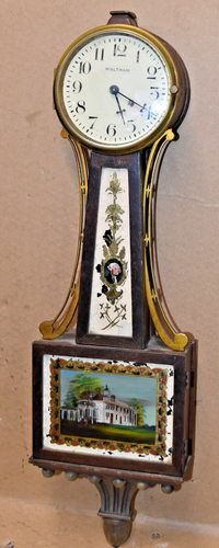 1928 Waltham Watch Miniature Banjo Clock Mahogany for Parts | eBay