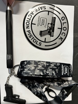 Glock Swag Set, Pen,Lanyard, Keychain, Sticker, NEW-Great for Father's ...