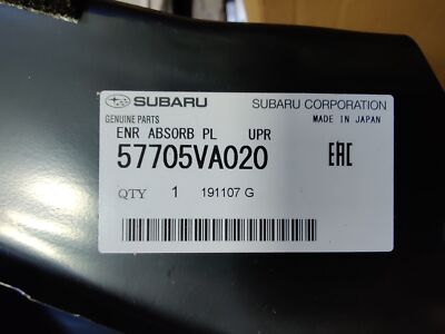 Genuine OEM Subaru 57705VA020 Front Bumper Upper Energy Absorber 2015 ...