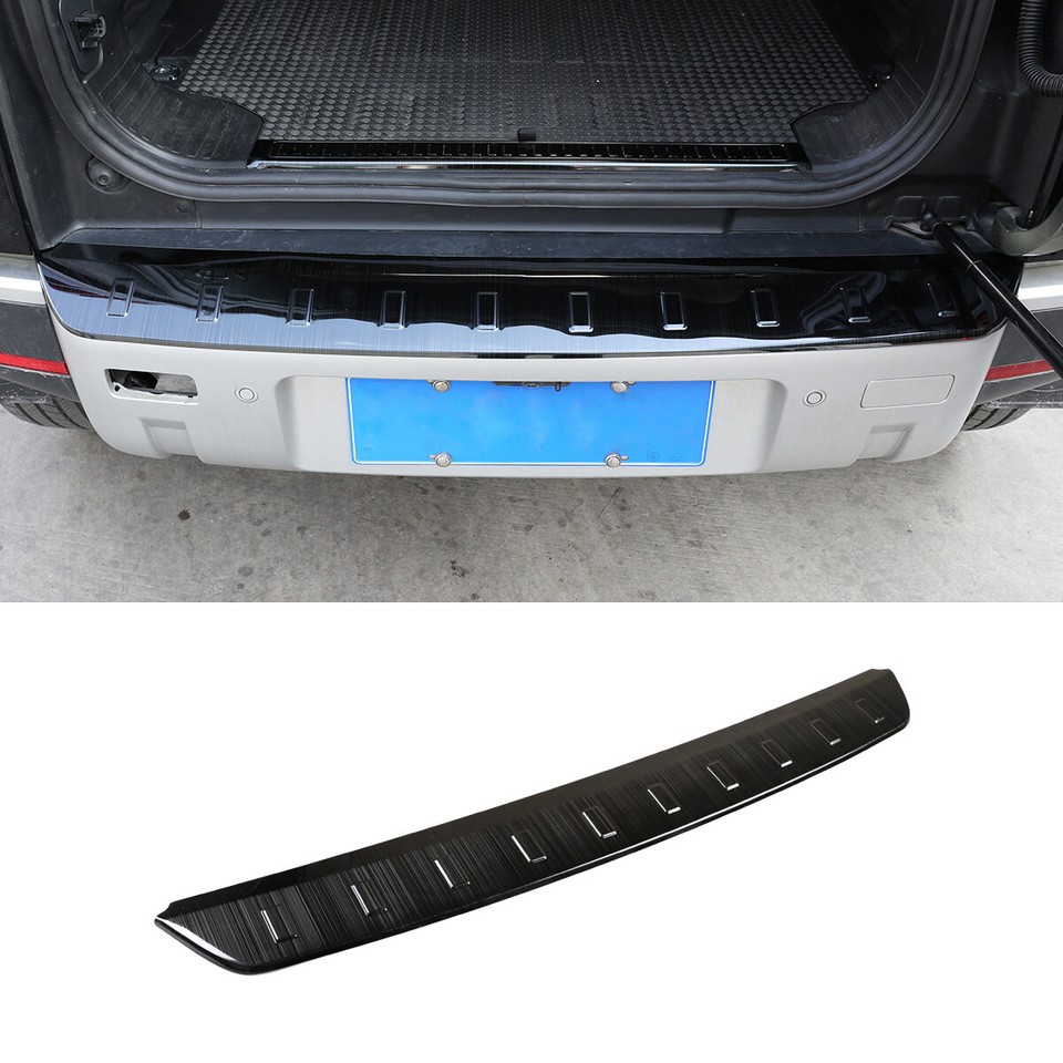 Black Brushed Rear Bumper Cover Protector for Land Rover Defender L663 ...