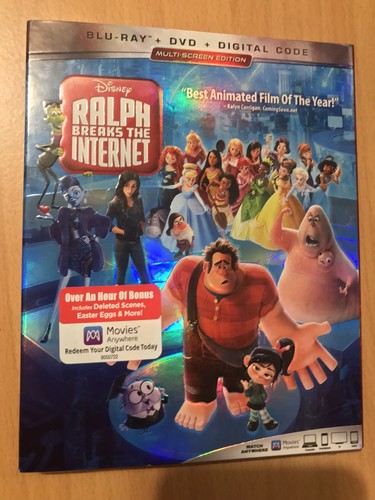 Ralph Breaks the Internet(Blu-ray,DVD,Digital) w/Slipcover NEW ShipsOut ...