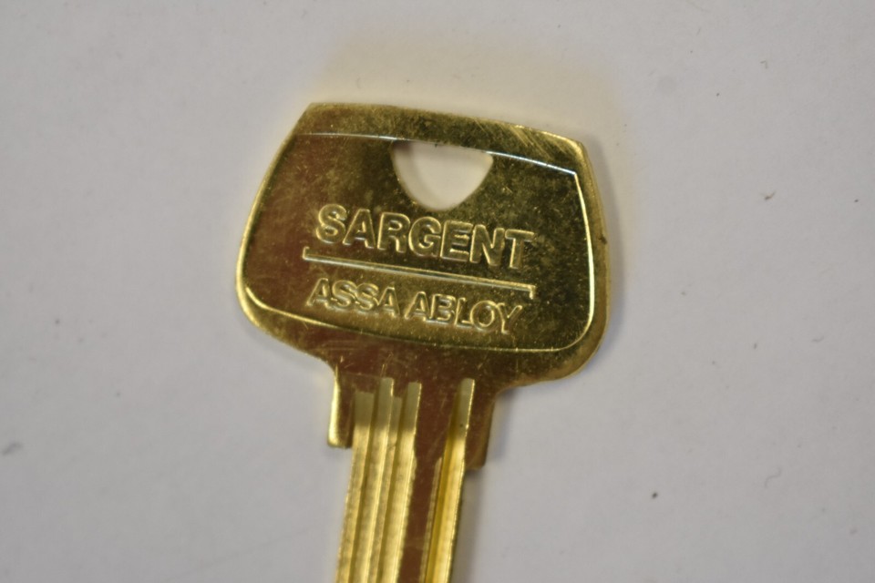 Lot of 12 Sargent Assa Abloy Key Blanks Hardware HG Brass Finish 2-1/4 ...