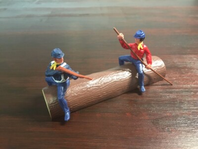 Timpo US 7th Cavalry Troopers - "Escaping On A Log" - Wild West - 1970s ...