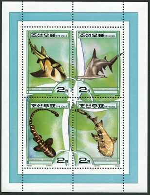 Korea 3970 ad sheet,MNH. Sharks 2000.Port Jackson,Great hammerhead ...
