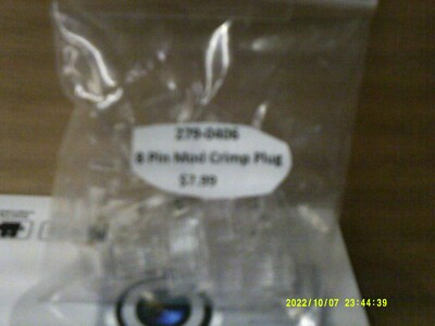 RadioShack 8 Pin Mod Crimp Plug 279-0406 clear | eBay