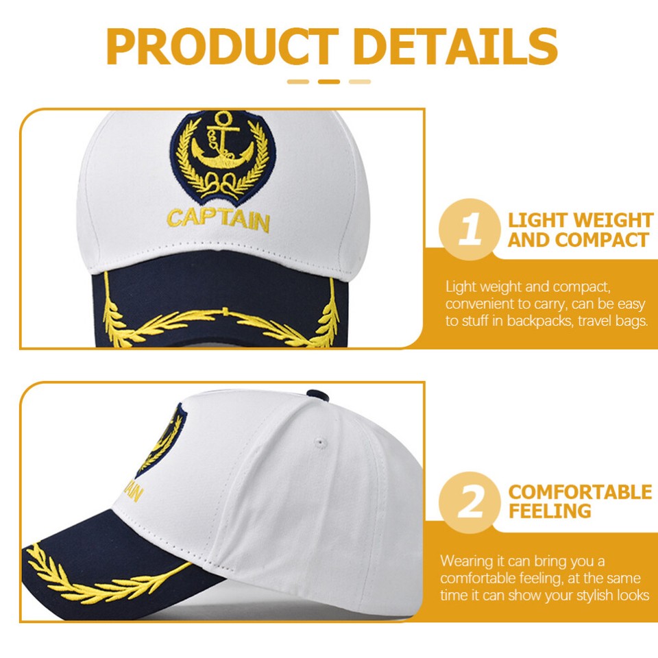 Cotton Navy Cap Men's Hats for Baseball Sailor | eBay