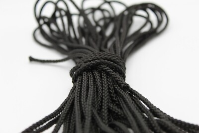 3mm Black Nylon Draw String Braided Piping Cord x 10 meters BN ...