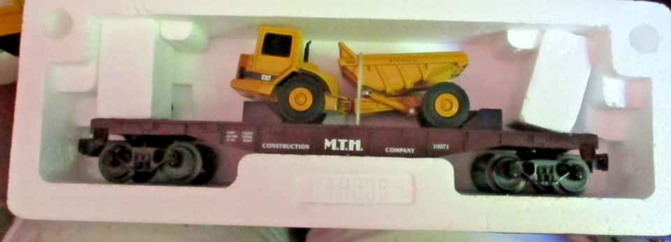 Boxed MTH Rail King Construction Flat Car w Dump Truck 30-7614 | eBay