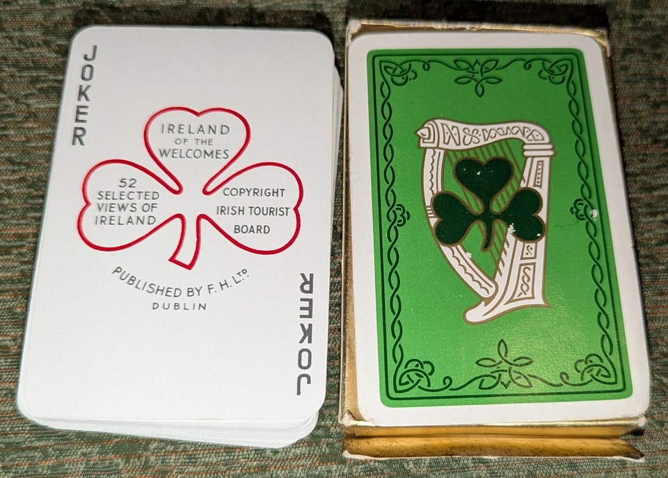 Vintage Shamrock Ireland of the Welcomes Harp Playing Cards Deck | eBay