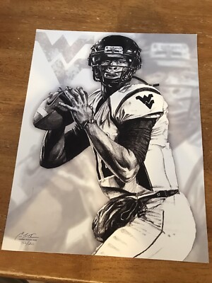 GENO SMITH 11x14” LE Print # 6/200 SEAHAWKS WEST VIRGINIA MOUNTAINEERS ...