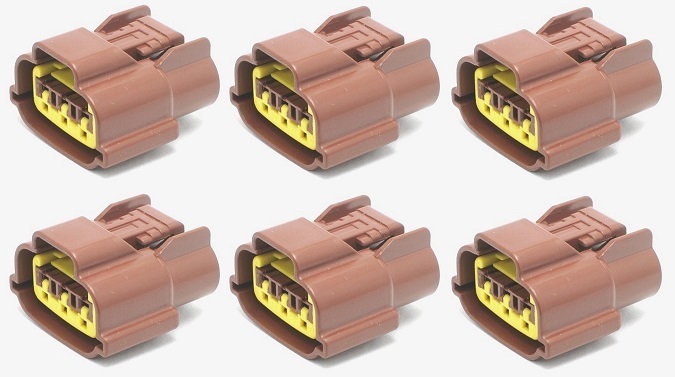 R32-R34 GTR Ignition Coil Connector Plugs X 6 Brown | eBay Australia