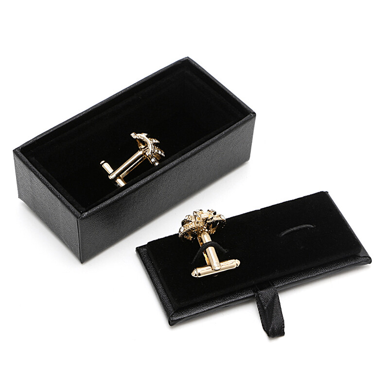 Black Cufflink for Case & Ring Storage Display Holder Jewelry Box for ...
