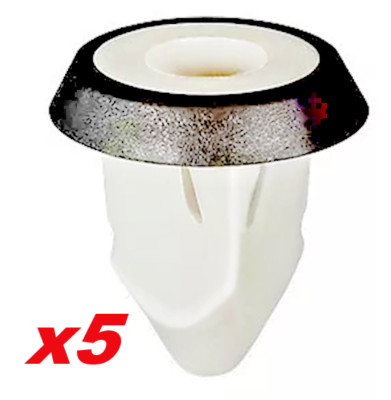 BMW Bodywork Trim and Number Plate Fixing Grommet x5 Pcs fit 5,6,7,X,Z ...