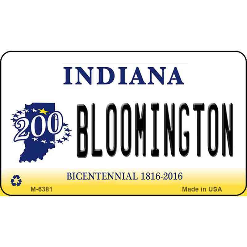 Bloomington Indiana State License Plate Tag Novelty Magnet M-6381 | eBay