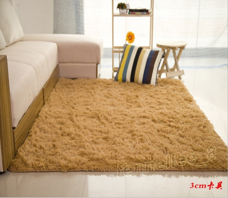 Shaggy Fluffy Rugs Anti-Skid Area Rugs Dining Room Carpet Home Bedroom ...
