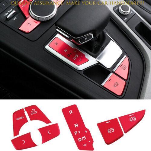 For Audi A4 A5 S4 S5 2017-2019 Red Alloy Console Multimedia Buttons ...