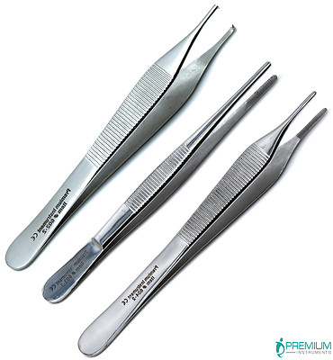 Premium 3 Pcs Dental Tweezer Set Adson, Dressing, Kocher Tissue Forcep ...