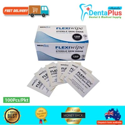 Mediflex FlexiWipe 70% Isopropyl Alcohol Skin Swabs (Sterile Pack) #100Pcs/Pkt | eBay