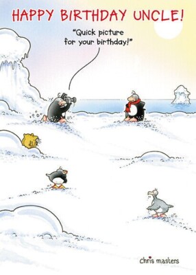 Eric the penguin Birthday card Uncle quick picture | eBay UK