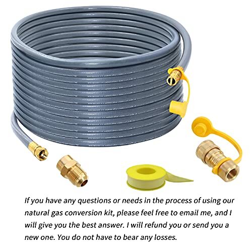 Upgraded 48 Feet 1/2" Natural Gas Hose propane hose extension kit w ...
