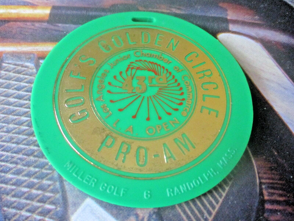 vtg PGA TOUR Bag Tag - 1969 LOS ANGELES OPEN - Pro-Am - Rancho Park ...