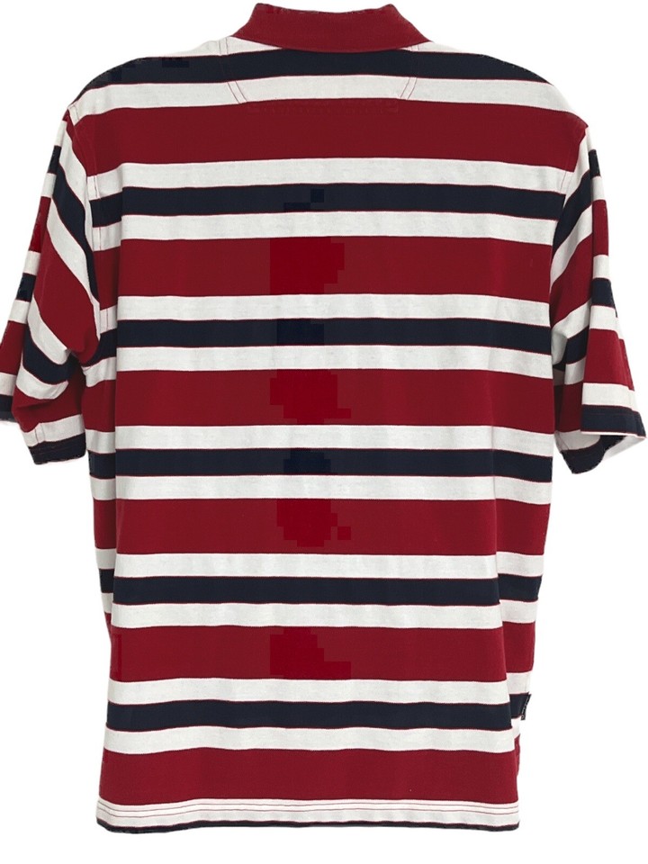 Sean John Signature Striped Polo Men’s XL Red/White/Blue Short Sleeve ...
