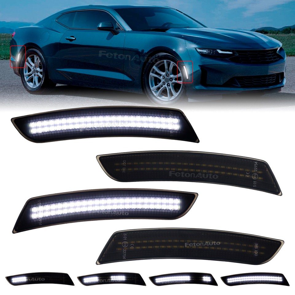 4PCS LED Side Marker Lights Front Rear for Chevy Camaro LS LT SS ZL1 ...