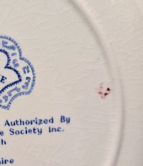 STAFFORDSHIRE TEXIAN CAMPAIGNE Authenic Reproduction Plate Mottahedeh ...