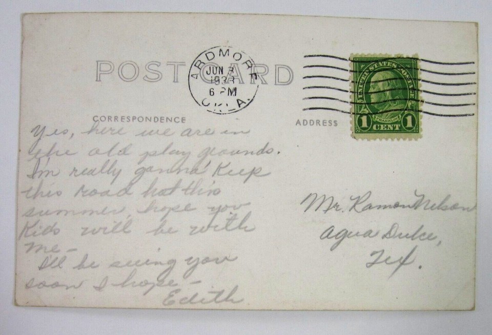 Turner Falls Murray County OK Highway 77 Hair Pin Turn Real Photo ...