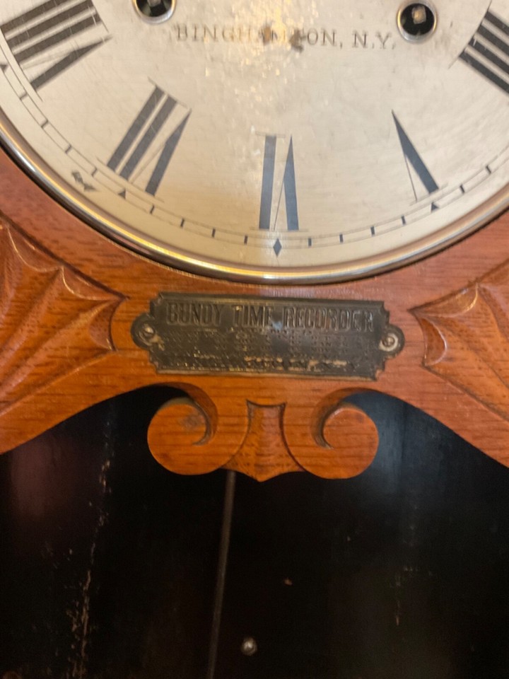 BUNDY TIME RECORDER CLOCK ITR IBM RARE SPECIAL ORDER, WORKING C1900 | eBay