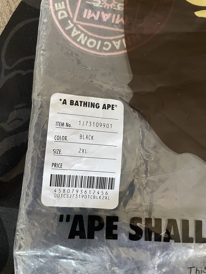 A Bathing Ape BAPE x Inter Miami CF Black Camo Tee Multiple Sizes 100% ...