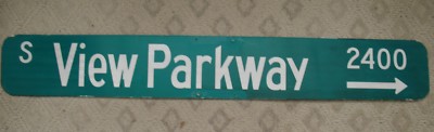 42 - VIEW PARKWAY Real Road Street Sign, Measures 42" x 6" | eBay