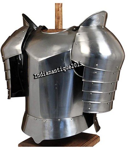 Armour 18 G Steel Shoulder Pouldrons Medieval Armor Breastplate jacket ...