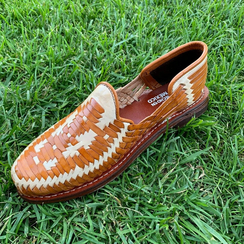 Men's Closed Toe Huarache Sandals MOCCASIN MEXICAN HUARACHES Leather ...