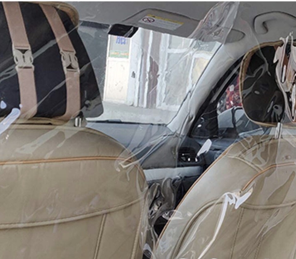 Protective Plastic Isolation Safety Shield Divider Car Taxi Transparent ...