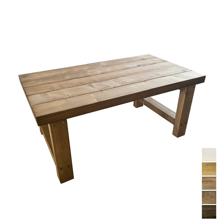 Rustic Solid Wood Coffee Table Chunky Strong Farmhouse Coffee Table | eBay UK