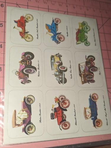 Vintage Eureka Stickers Circus Antique Cars 1 sheet | eBay
