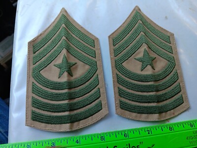 USMC Marines Male Chevrons- Khaki Sergeant Major SGTMAJ (24-849) | eBay