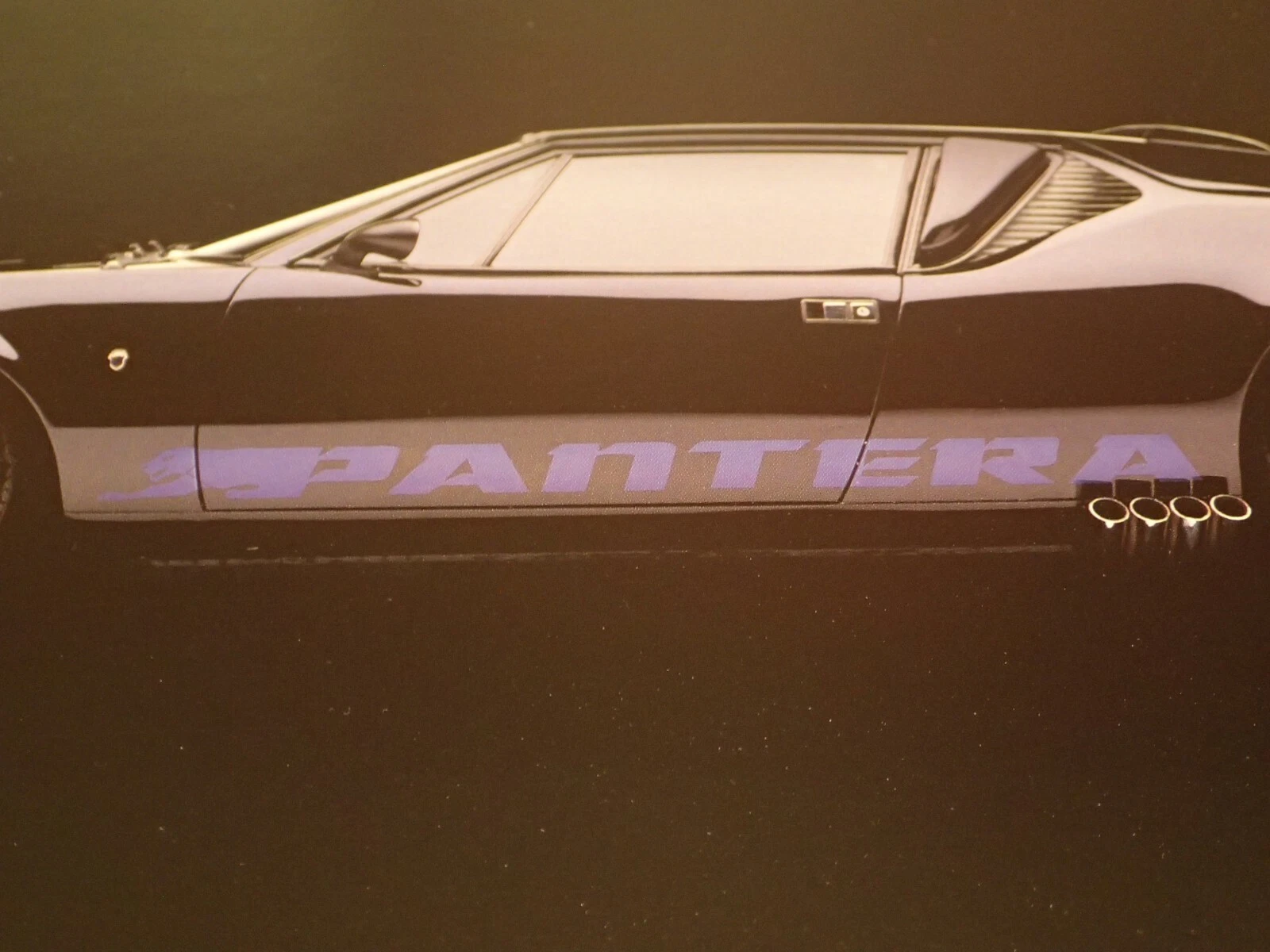 Купить Ибей | 1971 De Tomaso Pantera Poster, Impact Images, Black ...