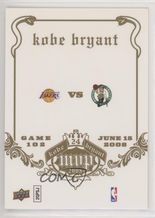 2008-09 Upper Deck MVP Kobe Bryant MVP White Border Kobe Bryant #102 ...